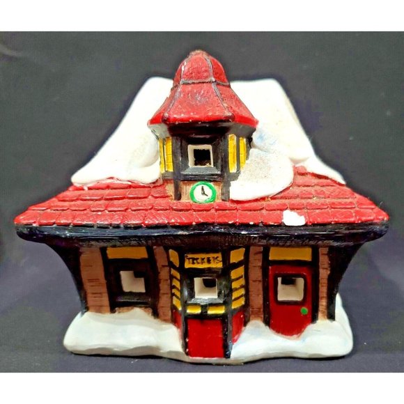 Holiday | Wee Crafts Painted Brookshire Train Depot Station 6 Christmas ...
